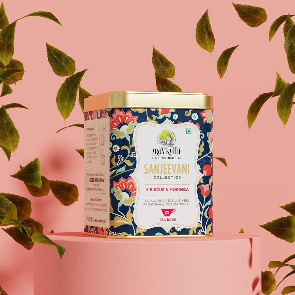 Hibiscus Moringa Tea - Moringa Green Tea - Iron Kettle