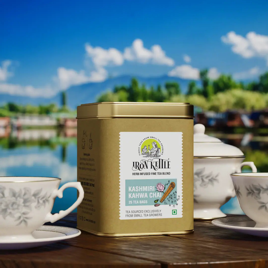 Iron Kettle Kashmiri Kahwa Green Chai | Flavored Green Tea